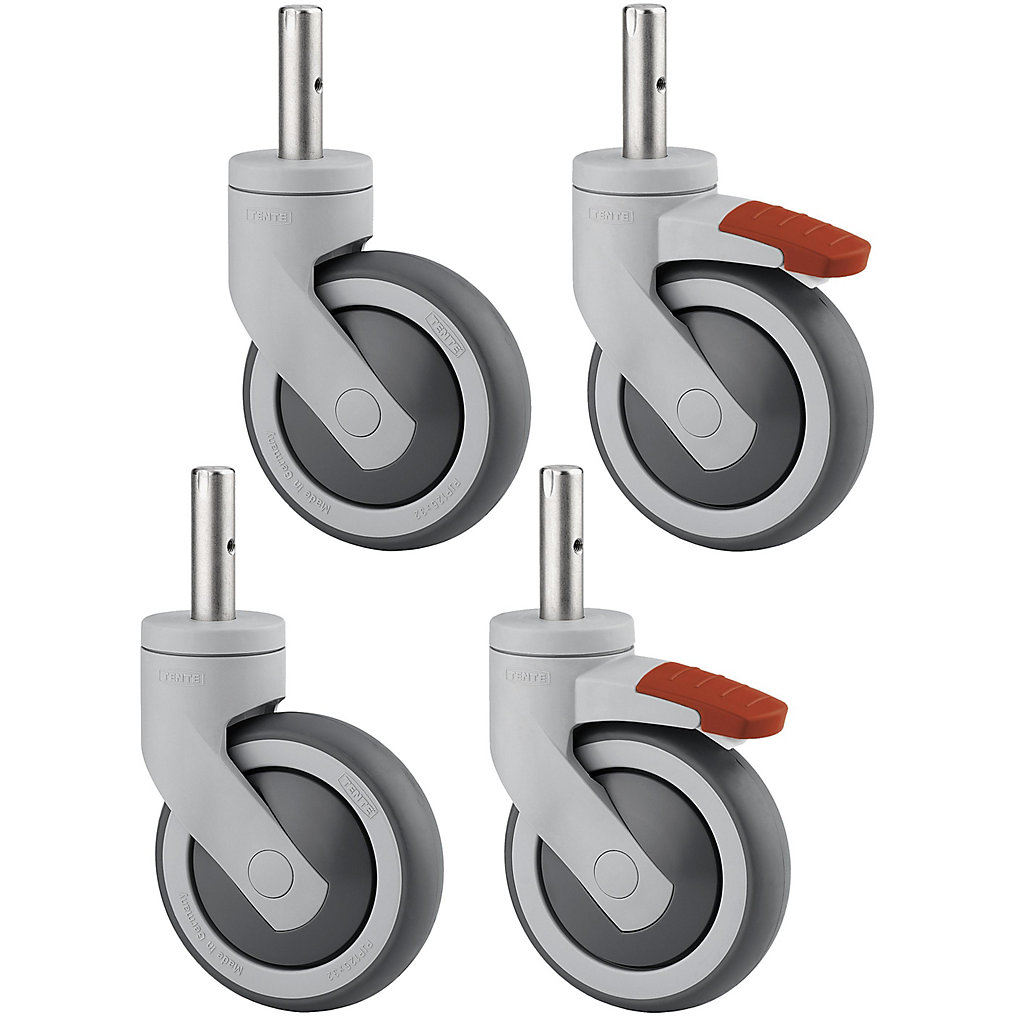 Roda de plástico, conjunto promocional – TENTE 2 rodas orientáveis com ...