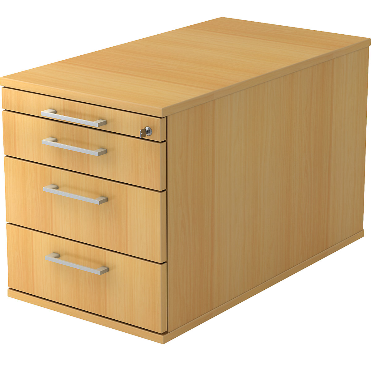 Caisson roulant – eurokraft pro: 1 tirette-plumier, 3 tiroirs ...