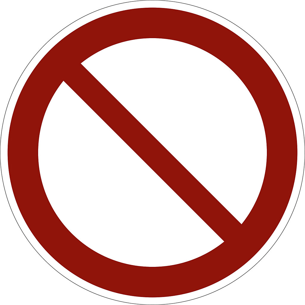 Cartelli di divieto: divieto generico, conf. da 10 pz. | kaiserkraft