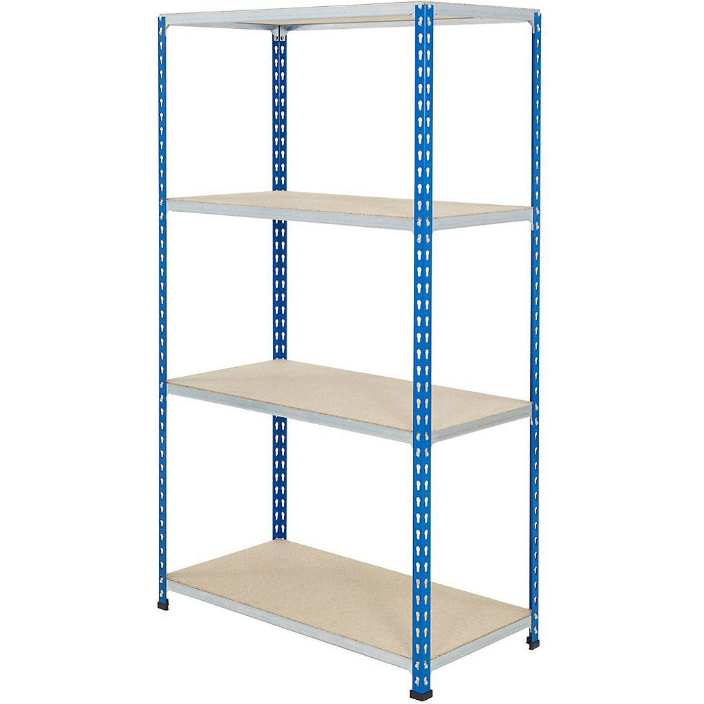 BiG200 Shelving 1600h x 915w x 305d mm 4 Levels 200kg UDL Blue ...