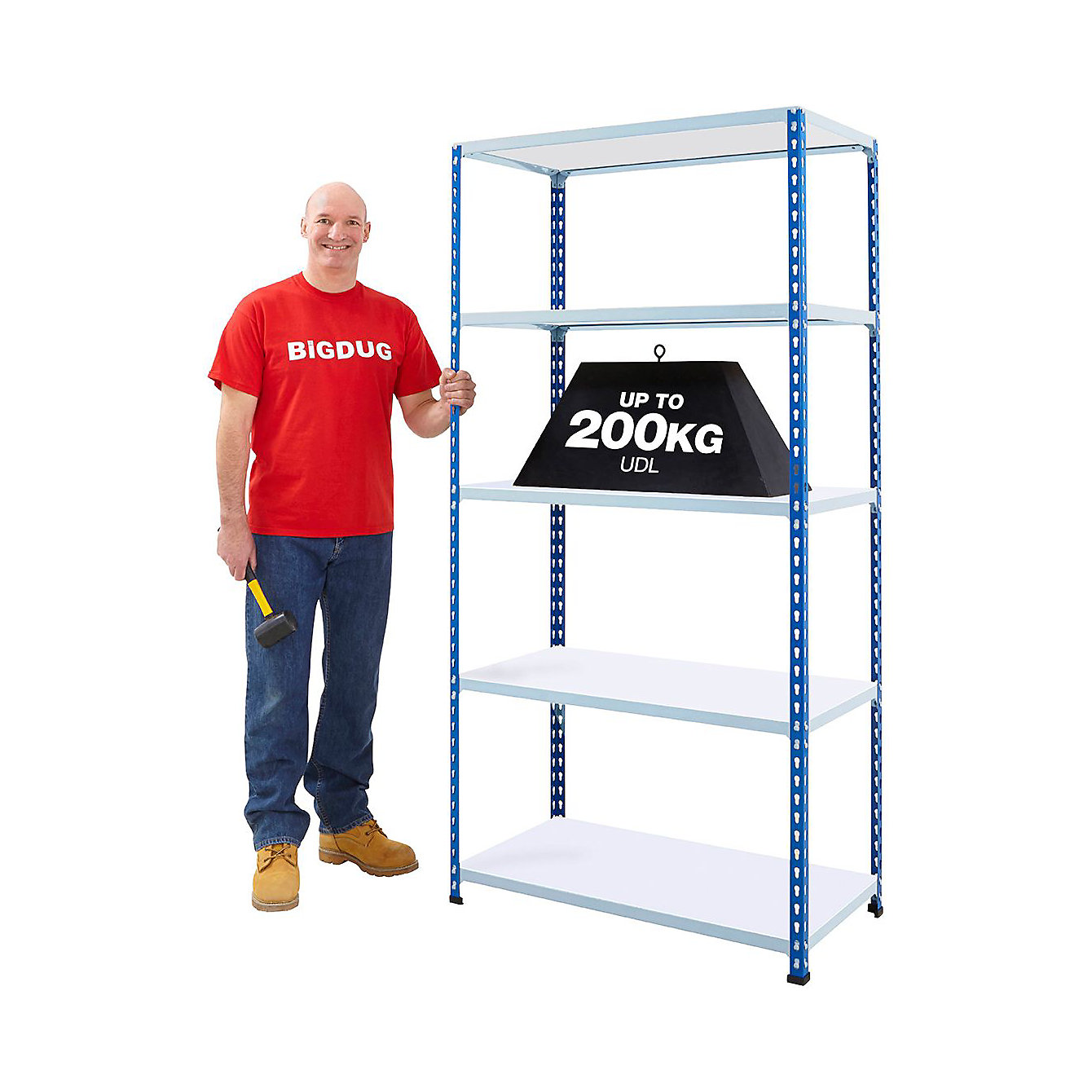 BiG200 1830mm High Shelving | BiGDUG