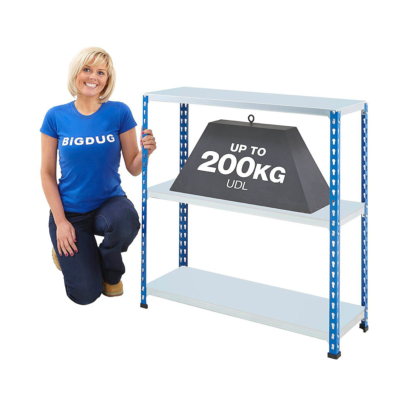 BiG200 Steel Shelving | Steel Shelves | 915h x 1220w x 610d mm | 3 ...