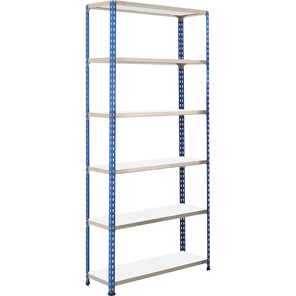 BiG340 Melamine Shelving 1980h x 915w x 610d mm 6 Levels 340kg UDL Blue ...