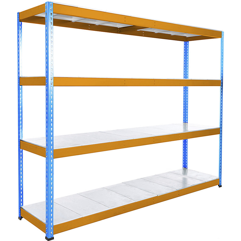BiG400 Steel Racking 1980h x 2135w x 610d mm 4 Levels 400kg UDL Blue ...