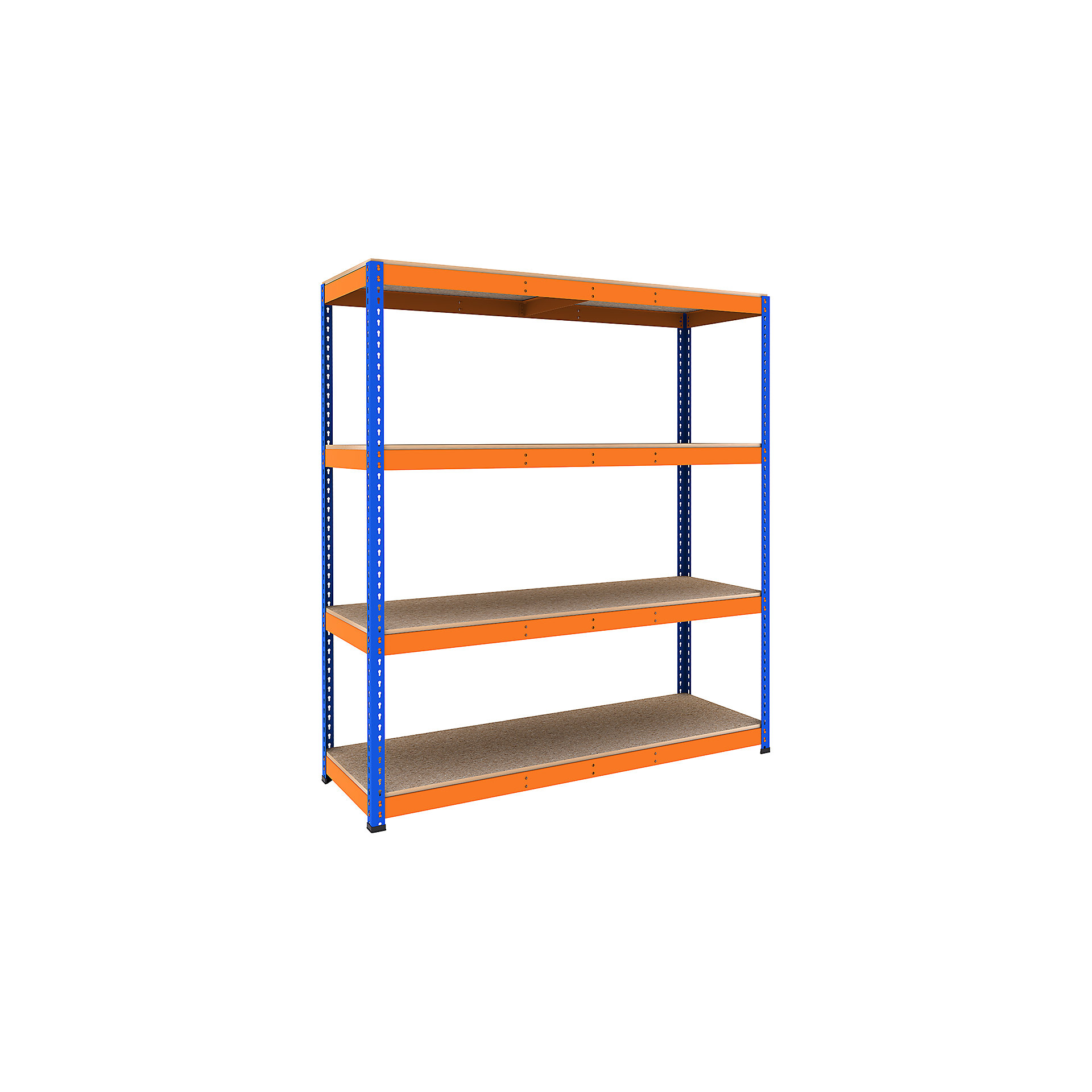 BiG400 Racking 1980h x 2440w x 455d mm 4 Levels 400kg UDL Blue & Orange ...