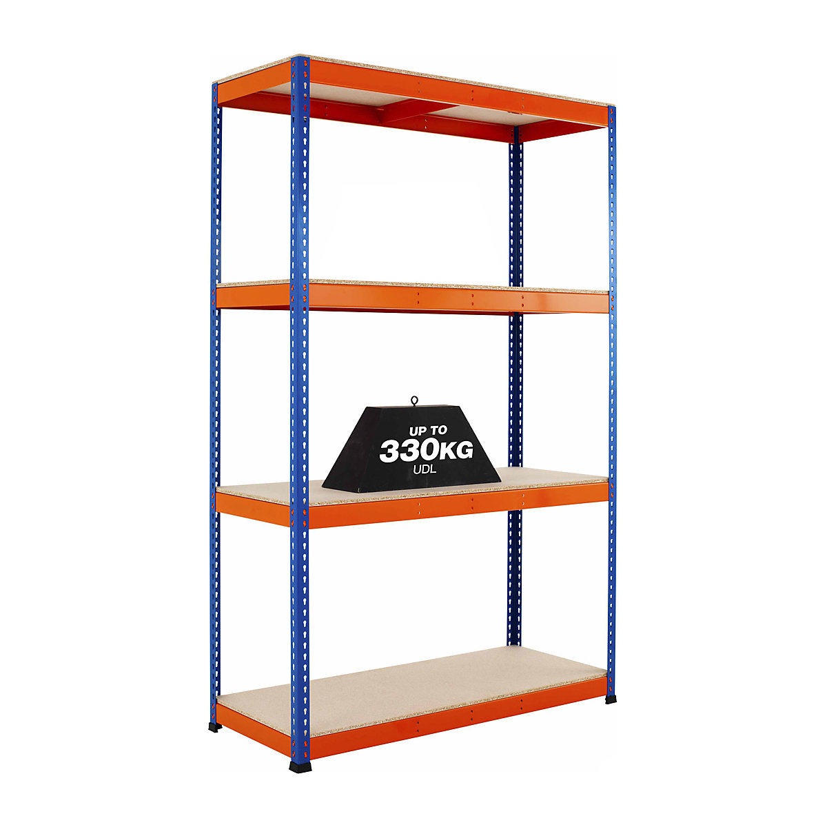 BiG400 Racking 2440h X 2440w X 455d Mm 4 Levels 330kg UDL Blue & Orange ...