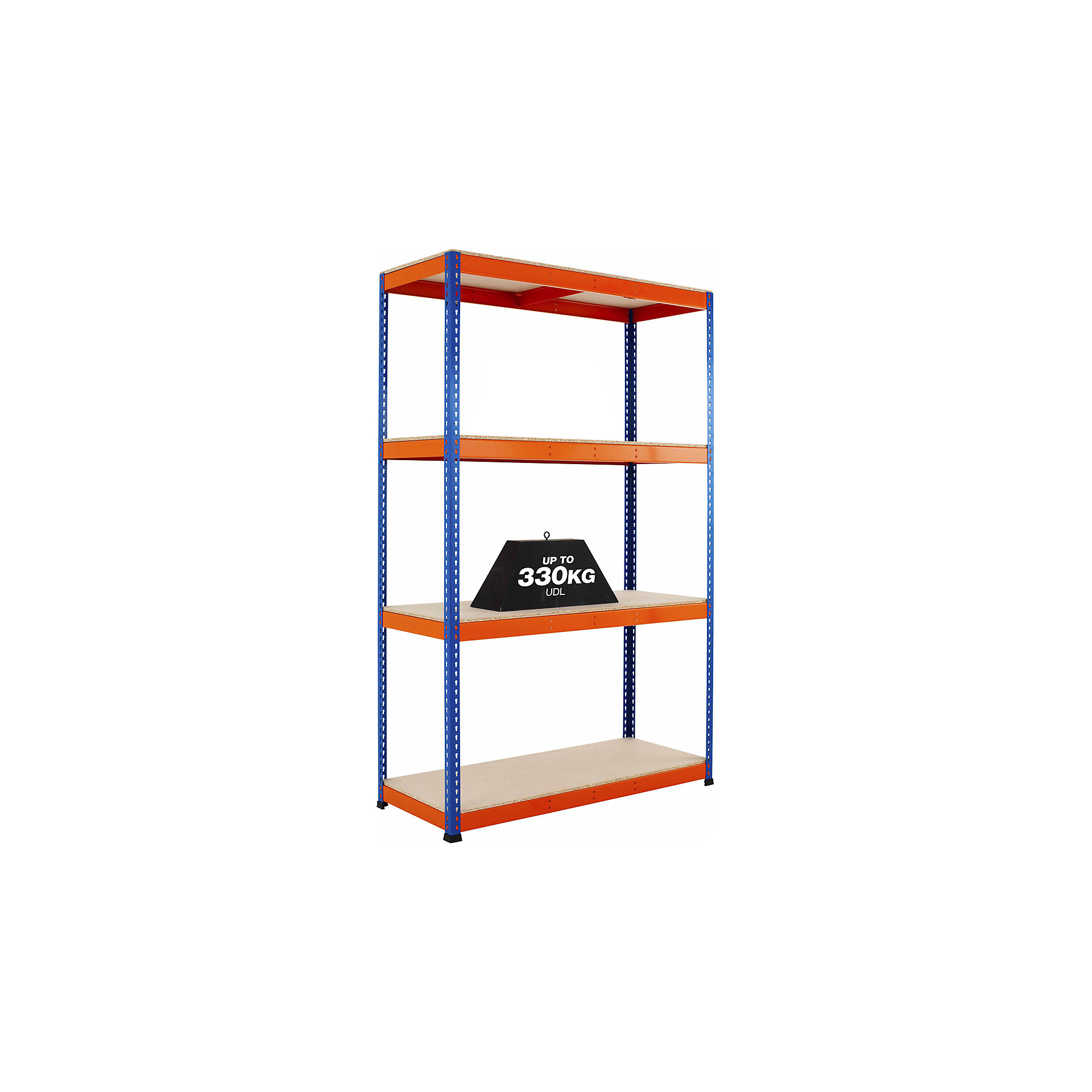 BiG400 Racking 2440h X 2135w X 455d Mm 4 Levels 330kg UDL Blue & Orange ...