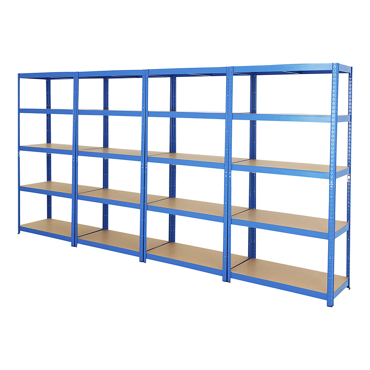 4x BiGDUG Garage 200kg Shelving, 1790h x 900w x 450d mm, Blue | BiGDUG
