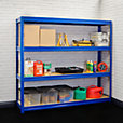 BiGDUG Garage Heavy Duty Shelving | 1770h x 2400w x 600d mm | Blue | 4 ...