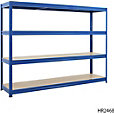 BiGDUG Garage Heavy Duty Shelving | 1770h x 2400w x 600d mm | Blue | 4 ...