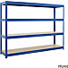 BiGDUG Garage Heavy Duty Shelving | 1770h x 2400w x 600d mm | Blue | 4 ...