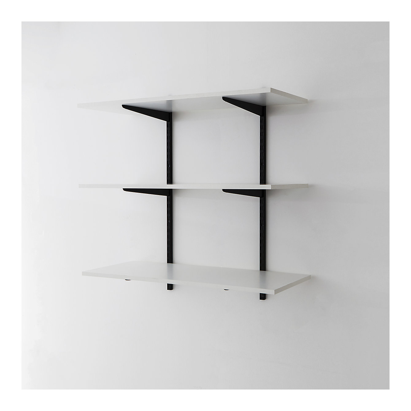 Garage Wall Mounted Shelving Kit in Black, 1000h x 1000w x 400d mm ...