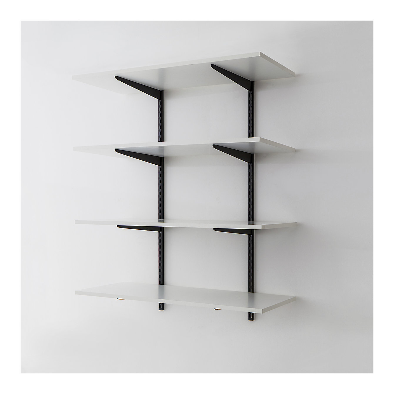 Garage Wall Mounted Shelving Kit in Black, 1200h x 1000w x 300d mm ...