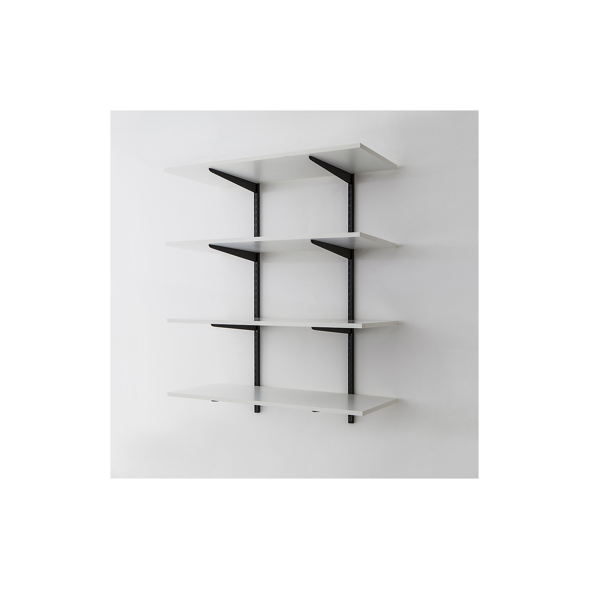 Garage Wall Mounted Shelving Kit in Black, 1200h x 1000w x 300d mm ...