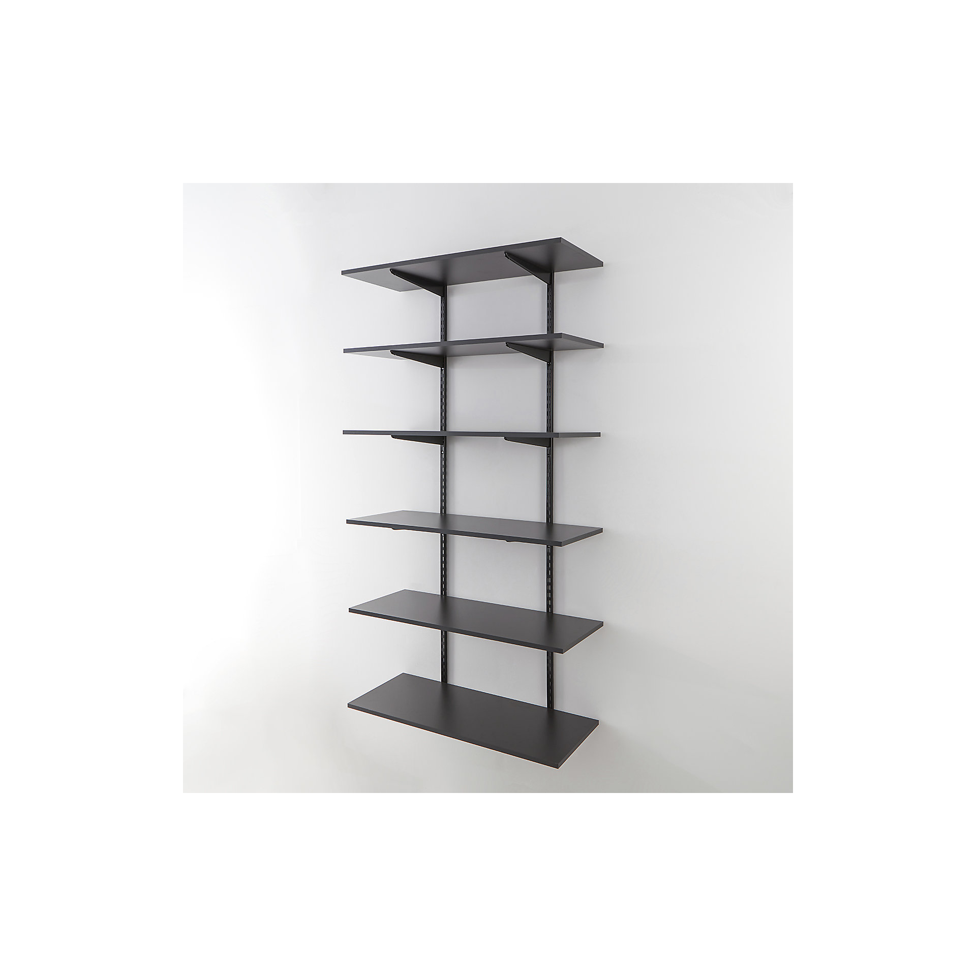 Garage Wall Mounted Shelving Kit in Black, 1980h x 1000w x 400d mm ...