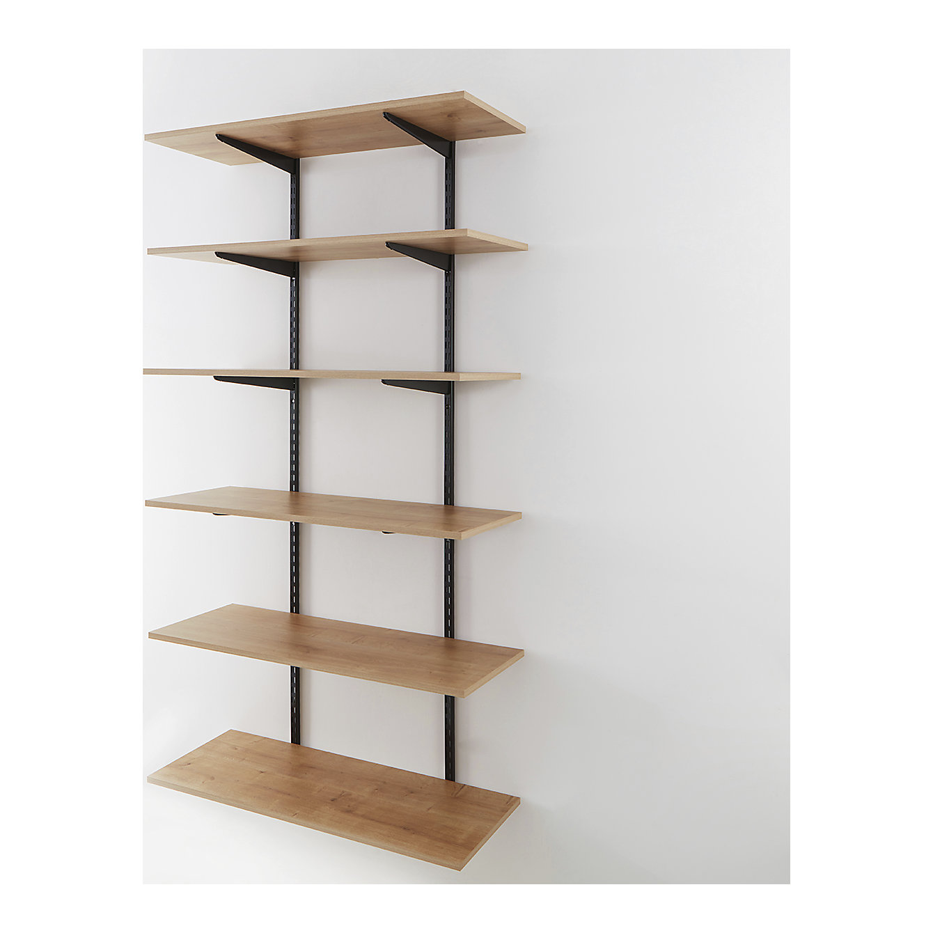 Garage Wall Mounted Shelving Kit in Black, 1980h x 1000w x 400d mm ...