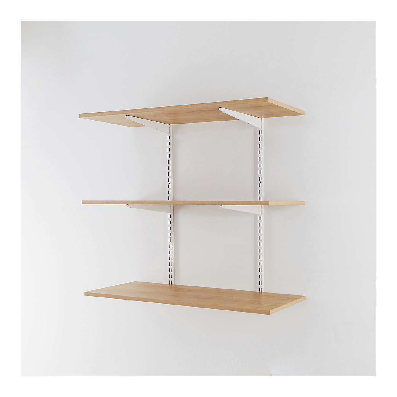 Garage Wall Mounted Shelving Kit in White, 1000h x 1000w x 200d mm ...