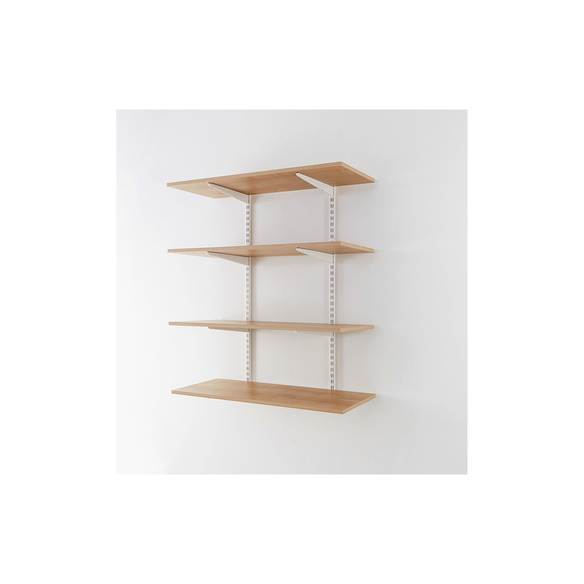 Garage Wall Mounted Shelving Kit in White, 1200h x 1000w x 200d mm ...