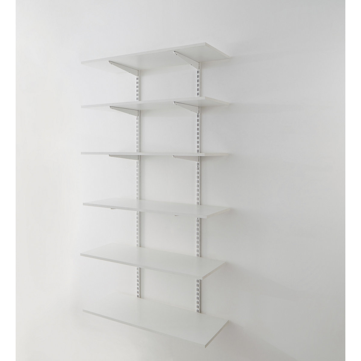 Garage Wall Mounted Shelving Kit in White, 1980h x 1000w x 400d mm ...