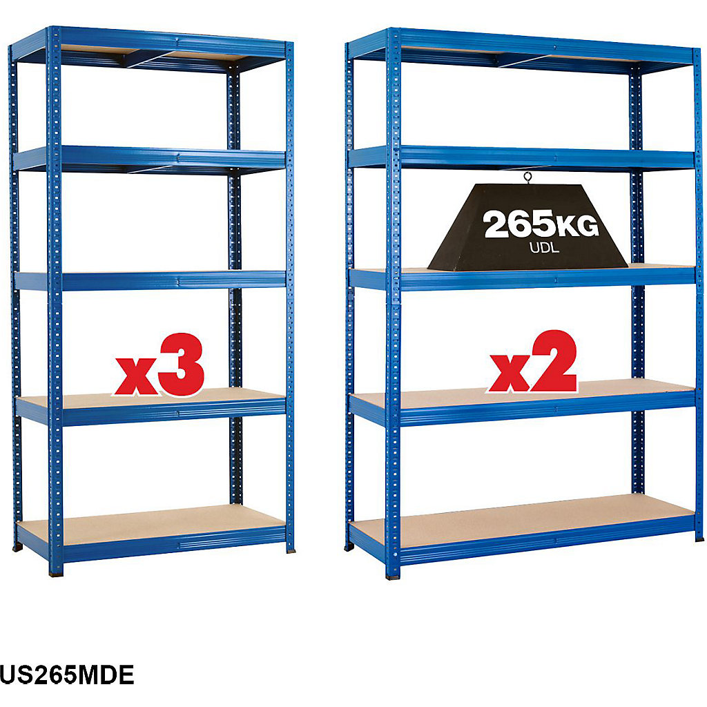 BiGDUG Essentials 265kg 5x Bay Shelving Kit | BiGDUG