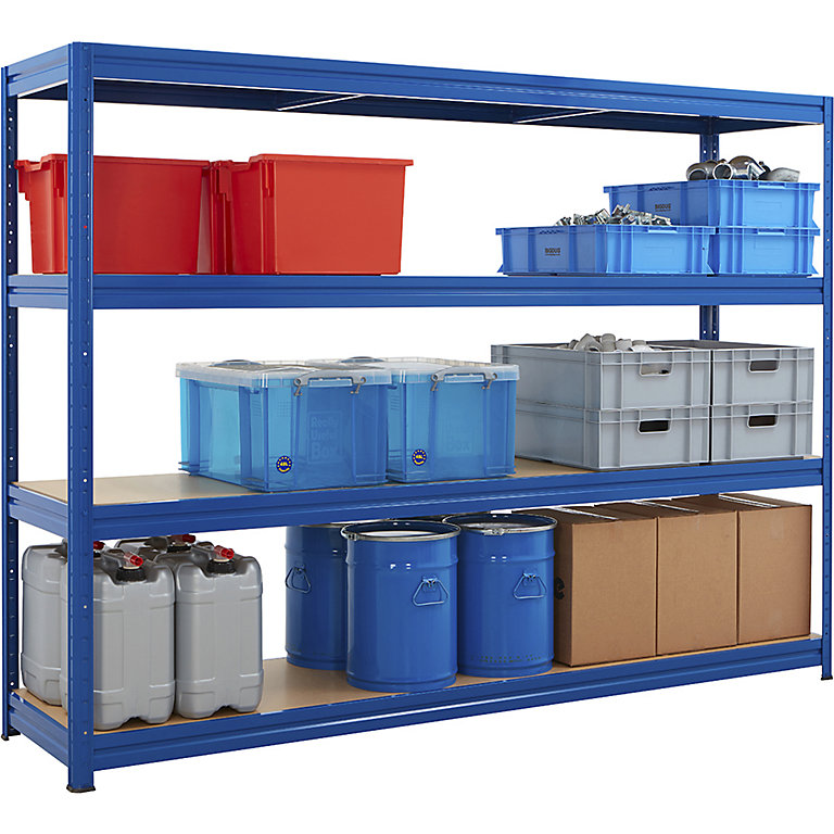 BiGDUG Essentials Longspan Shelving | 1770h x 2400w x 600d mm | Blue ...