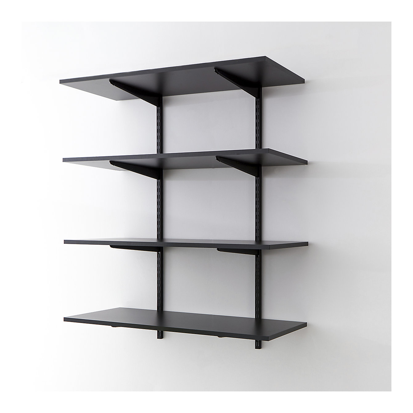 BiGDUG Wall Mounted Shelving Kit, Black, 1200h x 1000w x 400d mm, with ...