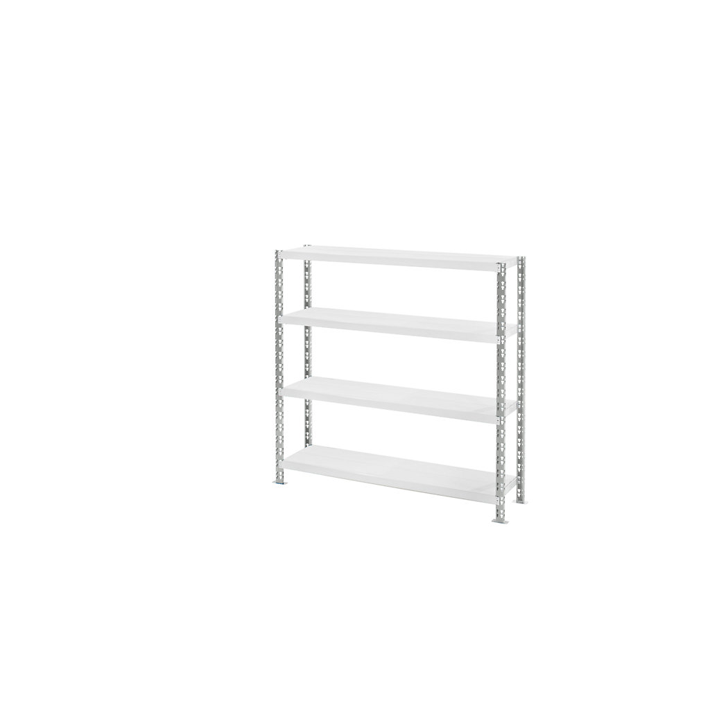 Wide span shelf unit with sheet steel shelves: depth 400 mm | kaiserkraft