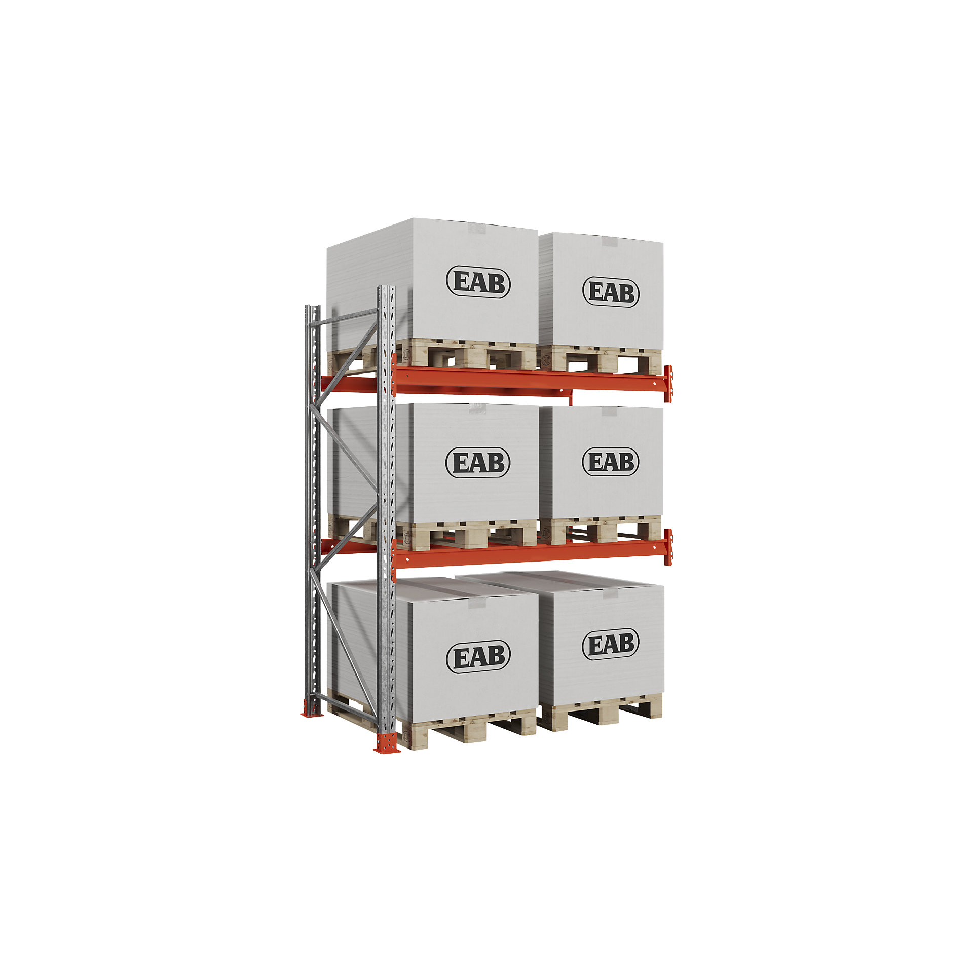 Pallet racking: zinc plated/orange | kaiserkraft