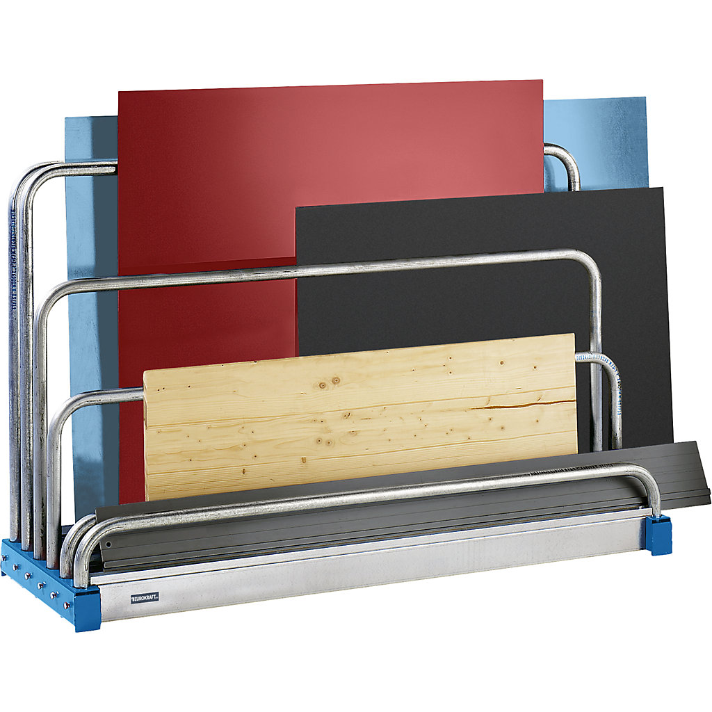 Sheet rack, 5 compartments – eurokraft pro: LxWxH 1600 x 480 x 1000 mm ...