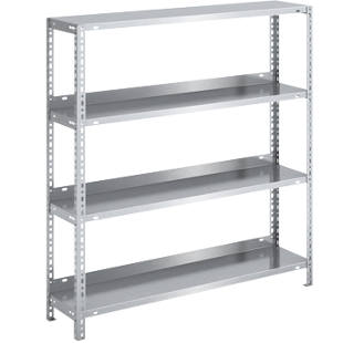Bolt-together archive shelving, zinc plated - M1167 KAISER+KRAFT Great ...