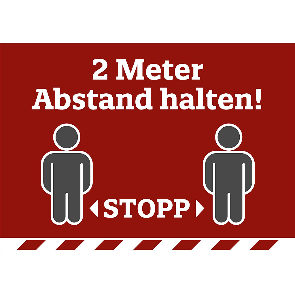 Hinweisschild – Abstand halten: Folie, selbstklebend | KAISER+KRAFT ...