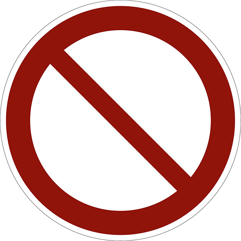 Verbotszeichen: Allgemeines Verbotszeichen, VE 10 Stk | kaiserkraft