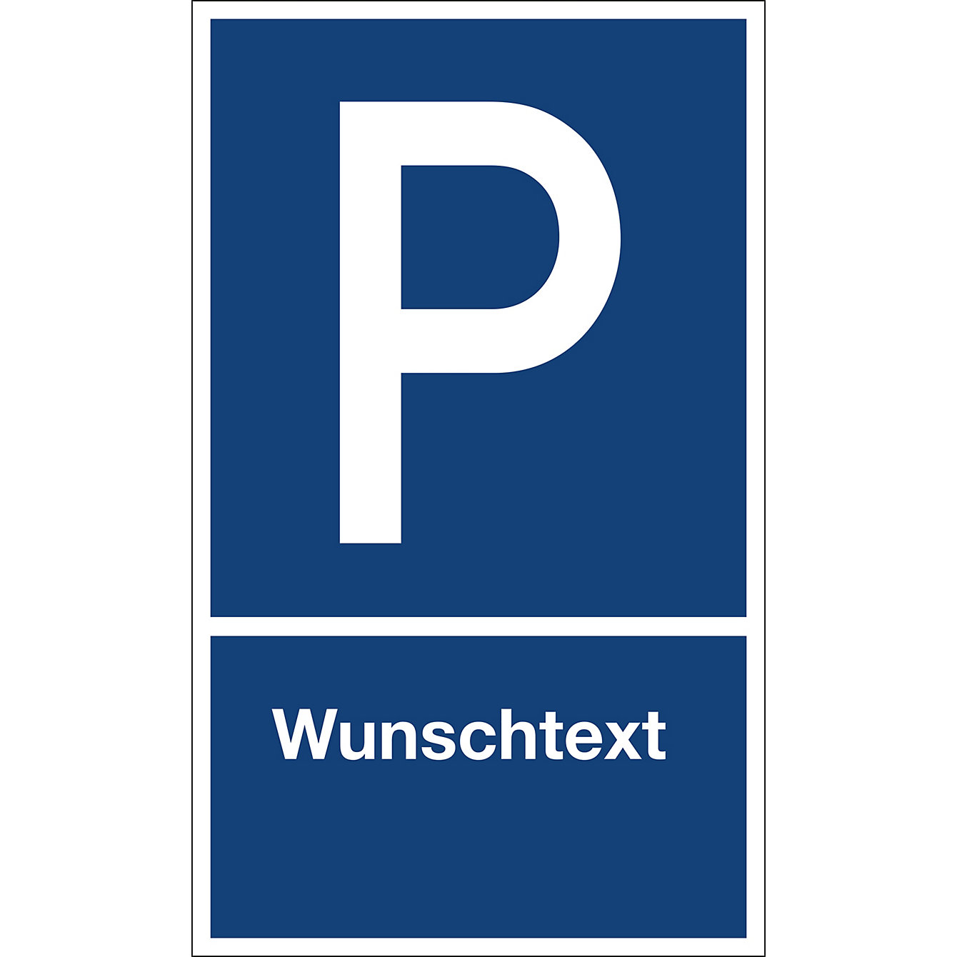 Parkplatzkennzeichen, Kunststoff: P / individuelle Beschriftung – bis ...