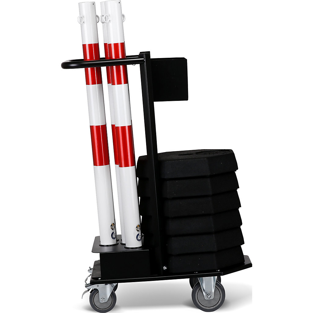 Jeu de potelets à chaîne avec chariot de manutention – CrashStop: 6 ...