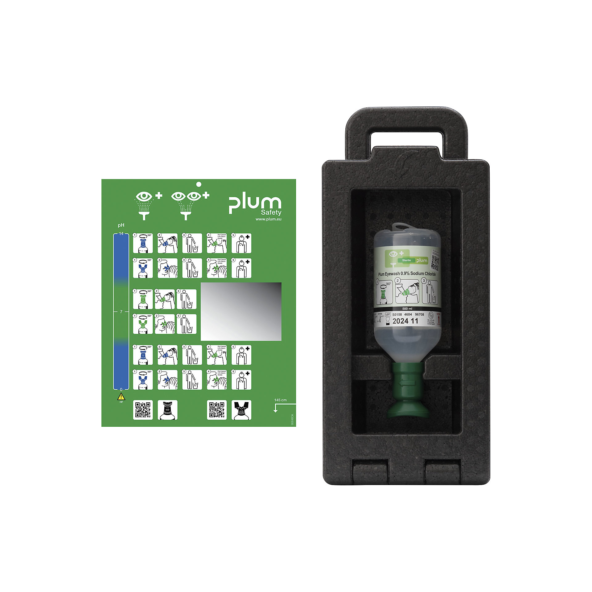 iBox Wandbox mit Sichtfenster und Tragegriff: 1 x 500 ml 0,9 % NaCl ...