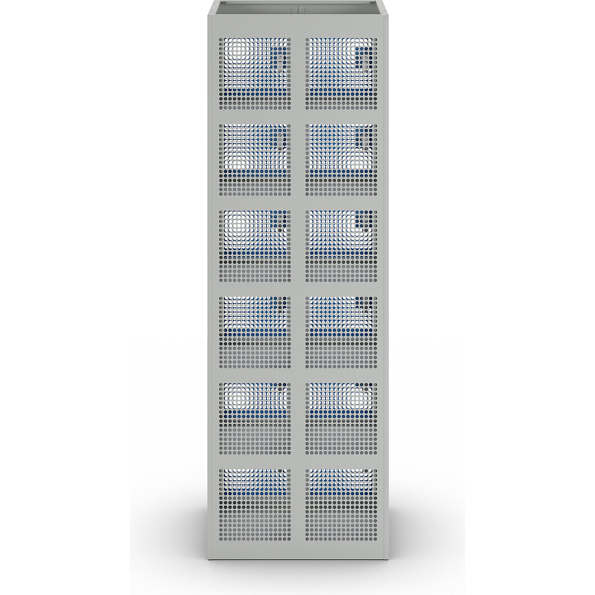 6-fold compartment locker, perforated sheet steel – eurokraft pro: 2 ...