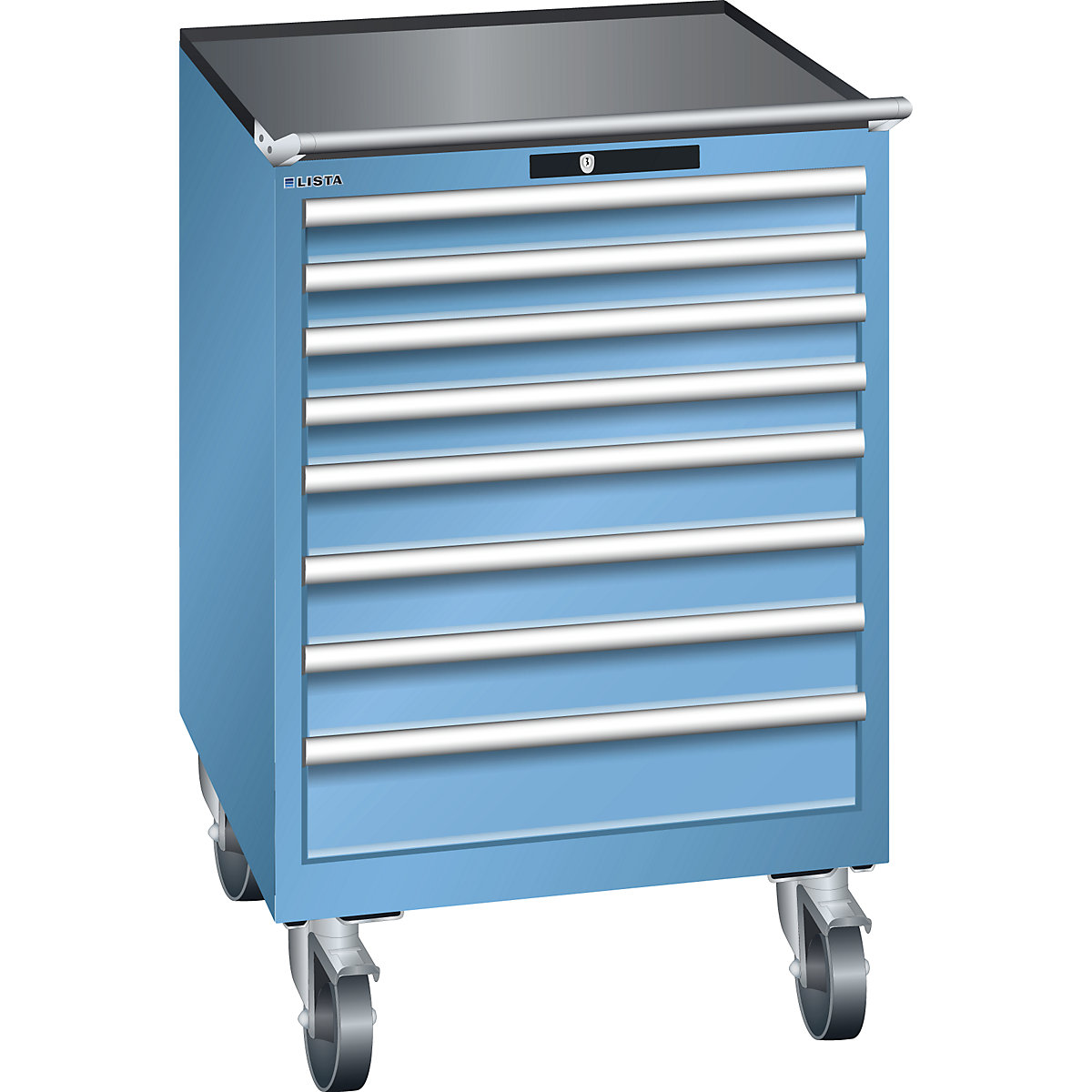 Ladekast, verrijdbaar – LISTA: b x d = 717 x 725 mm | kaiserkraft