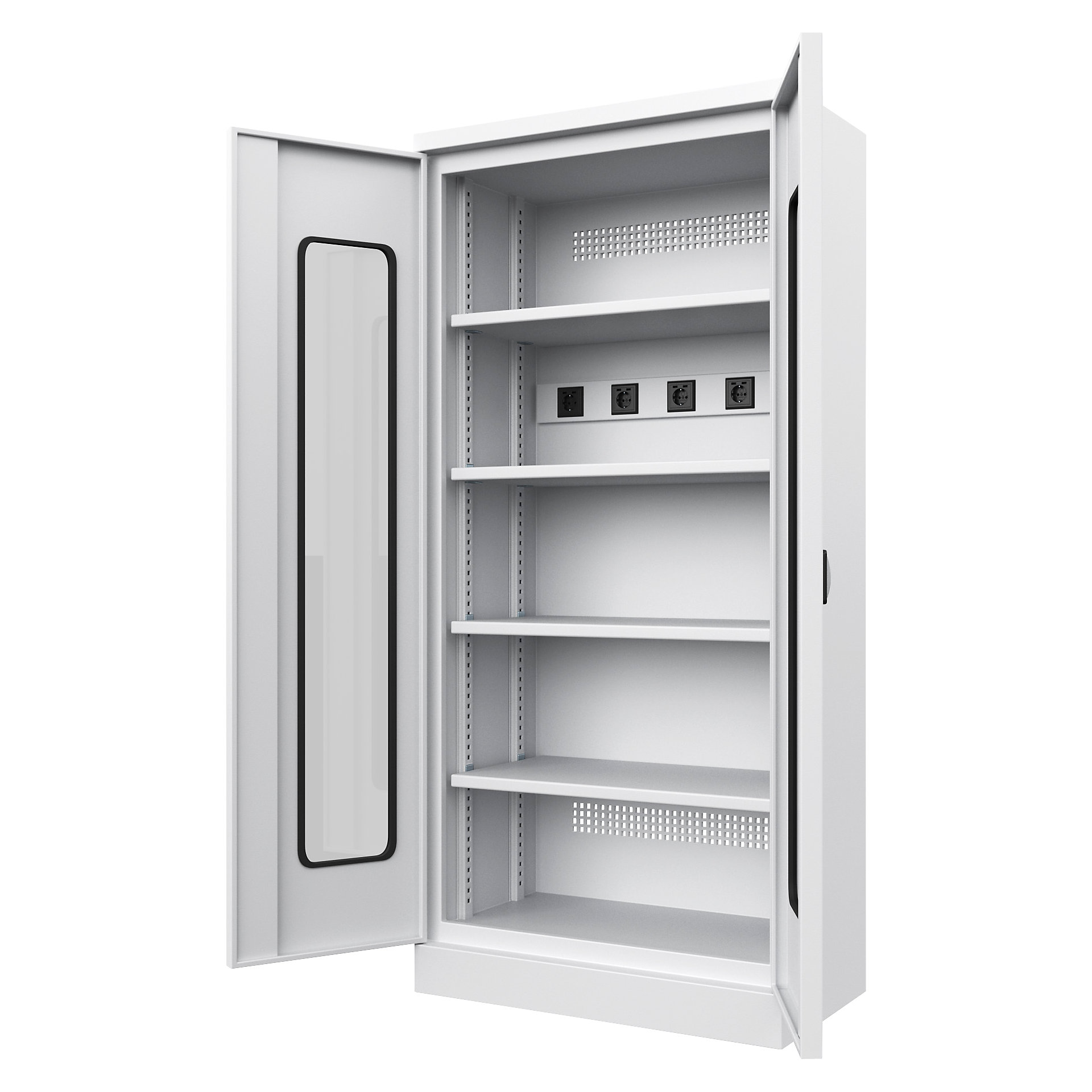 Battery charging cabinet: with vision panel doors | kaiserkraft