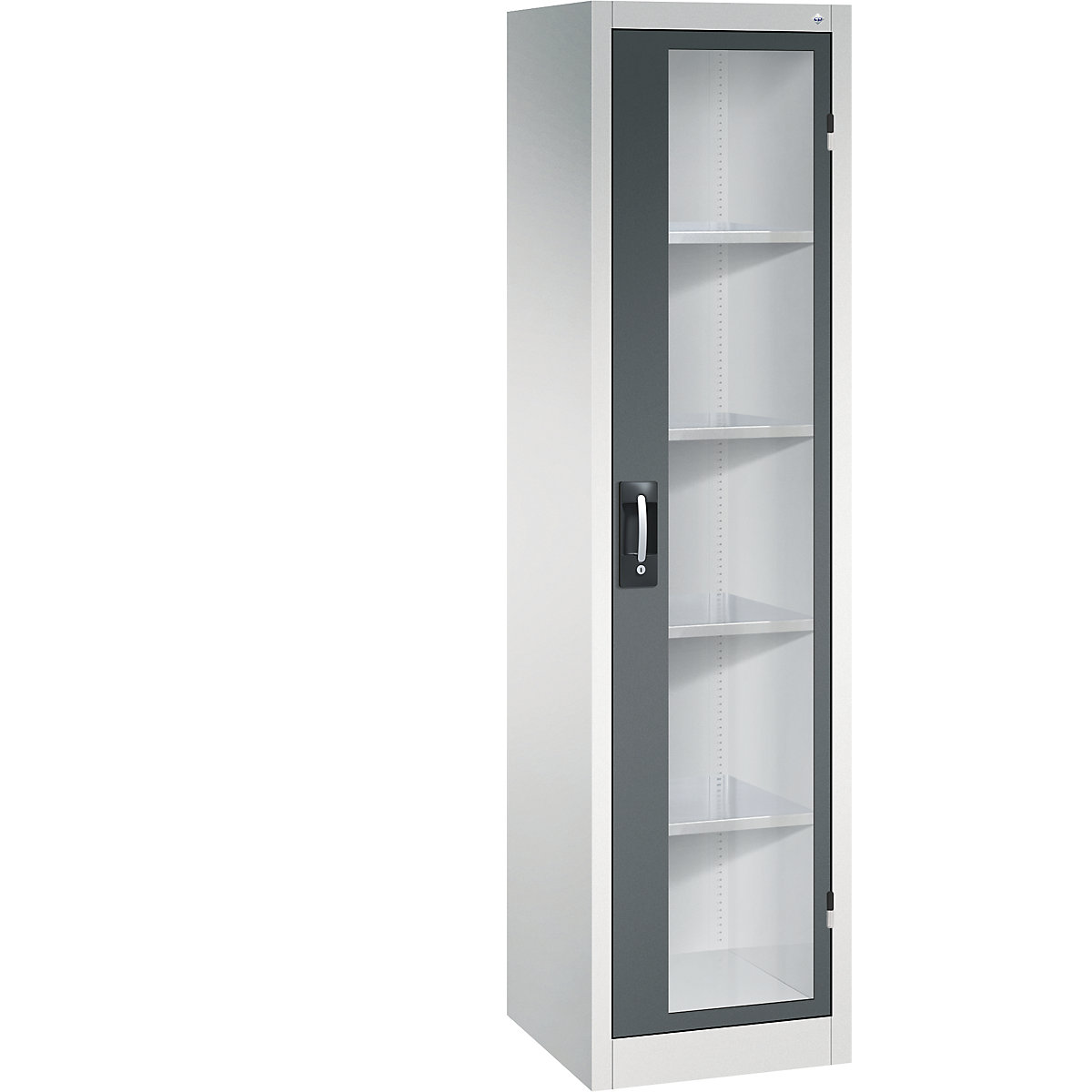 Vision panel double door cupboard – C+P: HxWxD 1950 x 502 x 500 mm, 4 ...