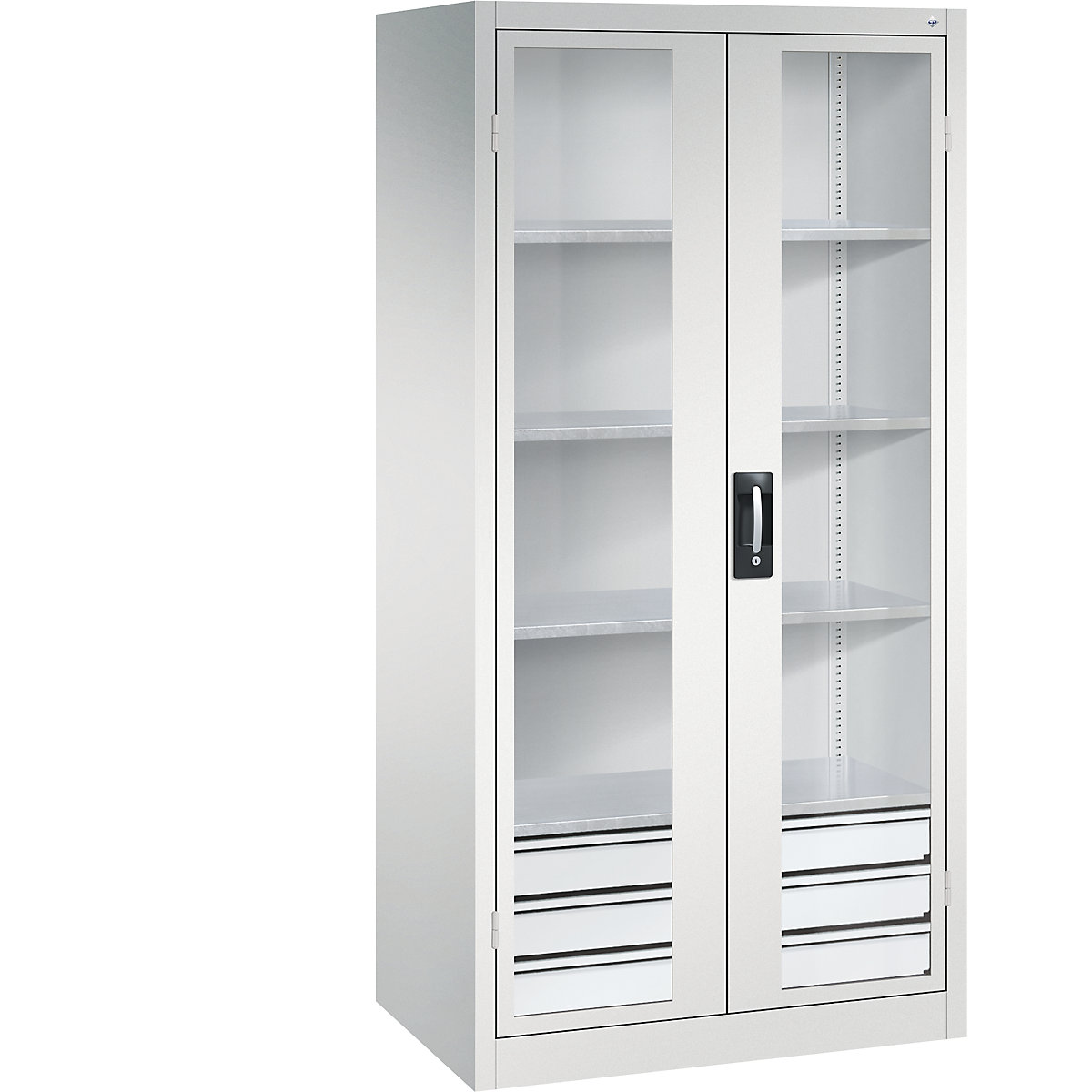 C+P – Vision panel double door cupboard: HxWxD 1950 x 930 x 600 mm ...