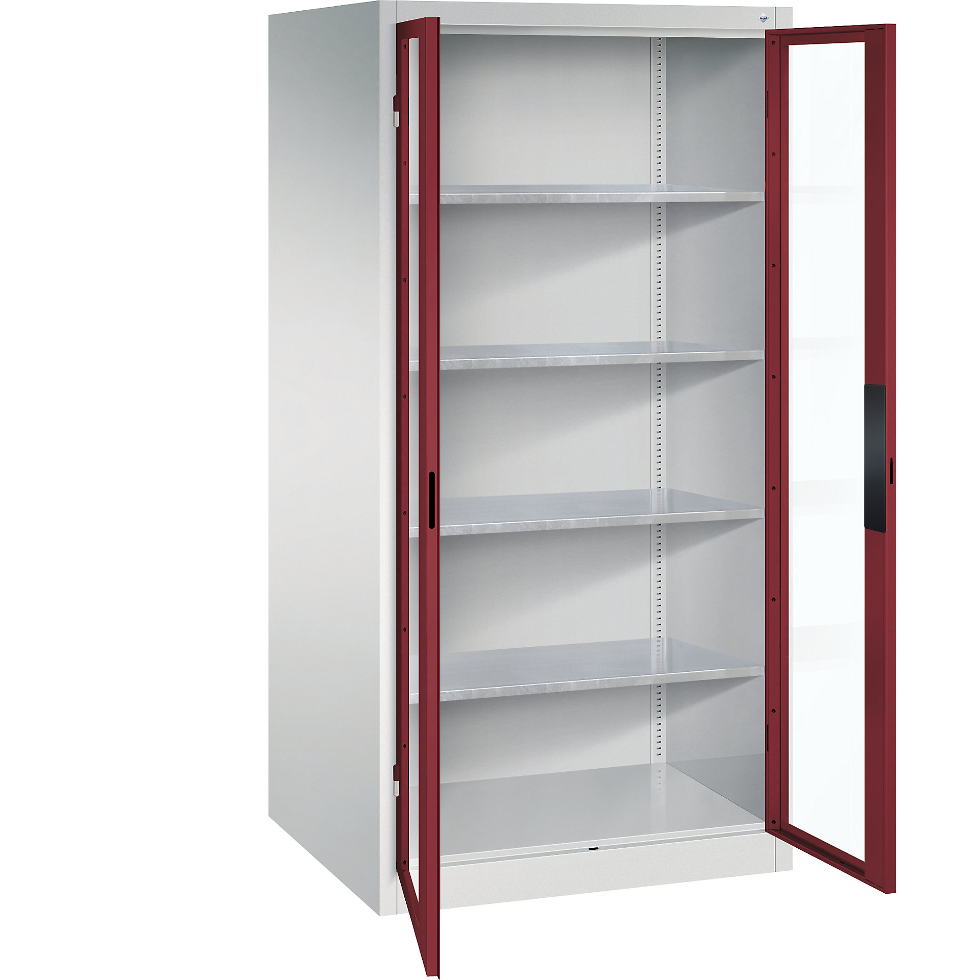 C+P – Vision panel double door cupboard: HxWxD 1950 x 930 x 800 mm, 4 ...