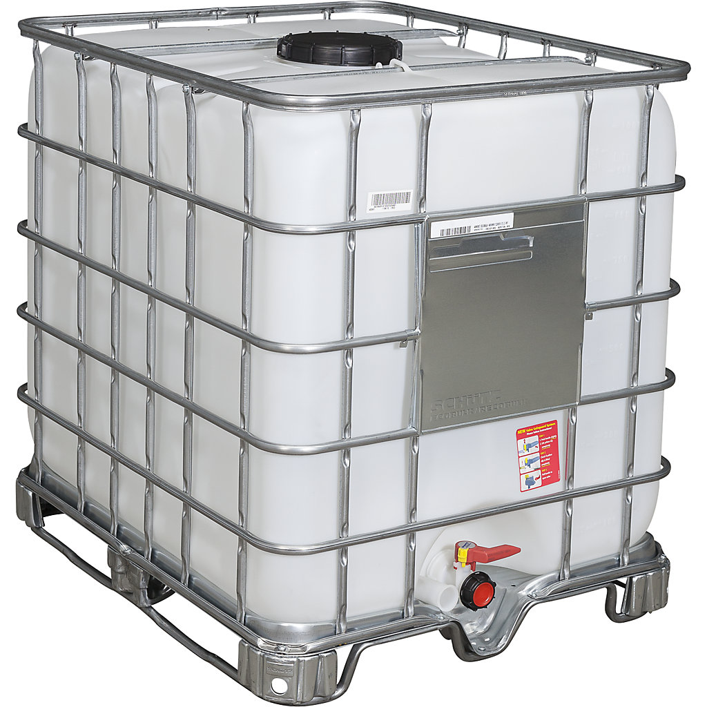 RECOBULK IBC container, UN approval: capacity 1000 l, on steel skid ...