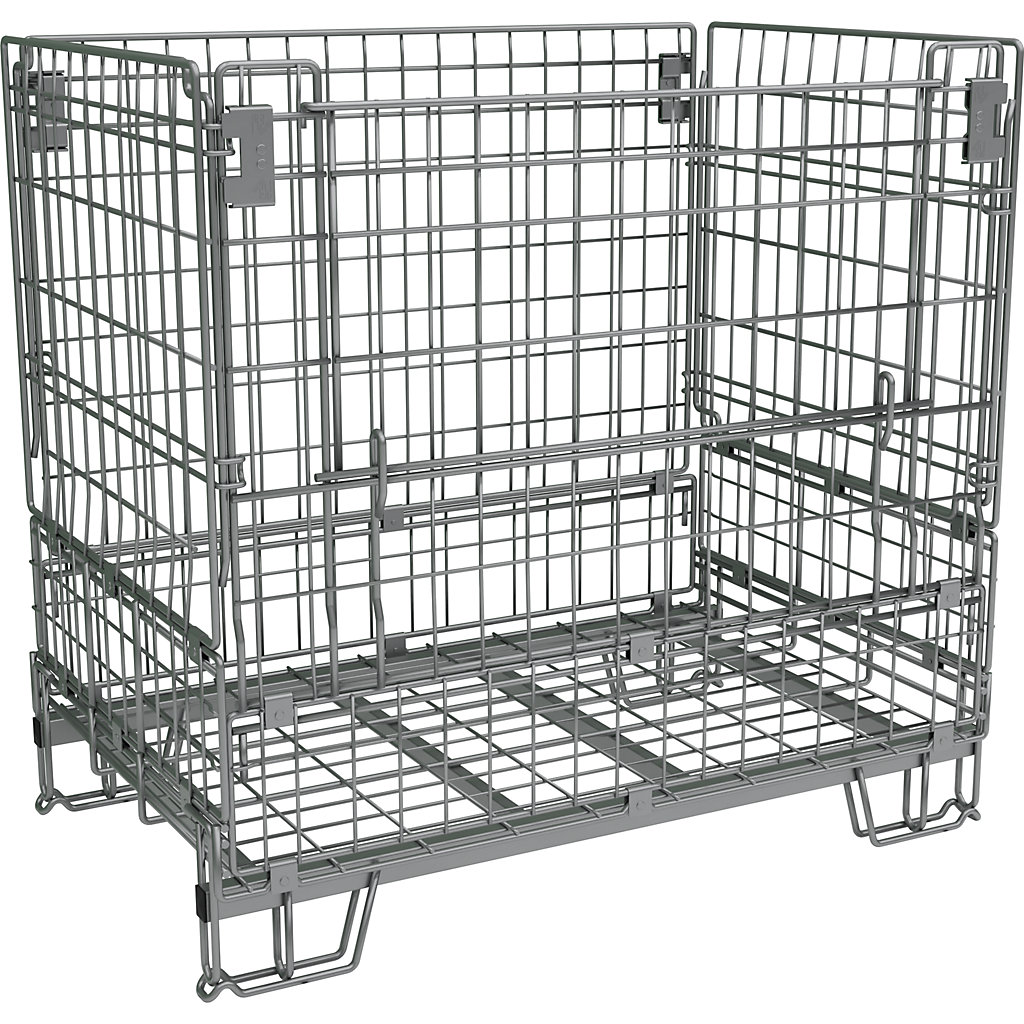 Collapsible mesh pallet: LxW 1200 x 800 mm, effective height 975 mm ...