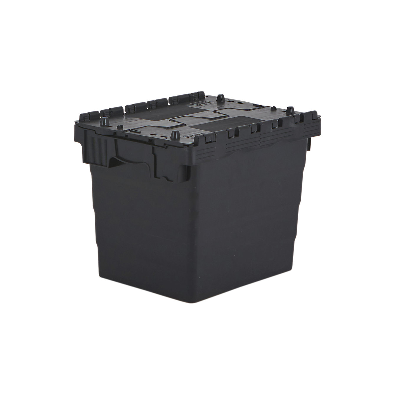 BiGDUG Essentials Recycled Plastic Black Attached Lid Container | 38 ...