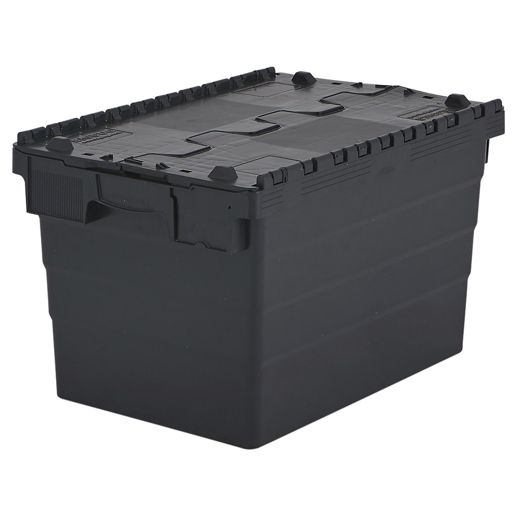 BiGDUG Essentials Recycled Plastic Black Attached Lid Container | 55 ...