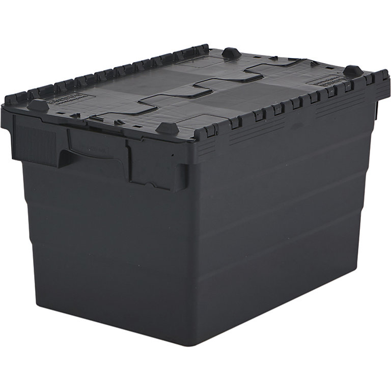 BiGDUG Essentials Recycled Plastic Black Attached Lid Container | 55 ...