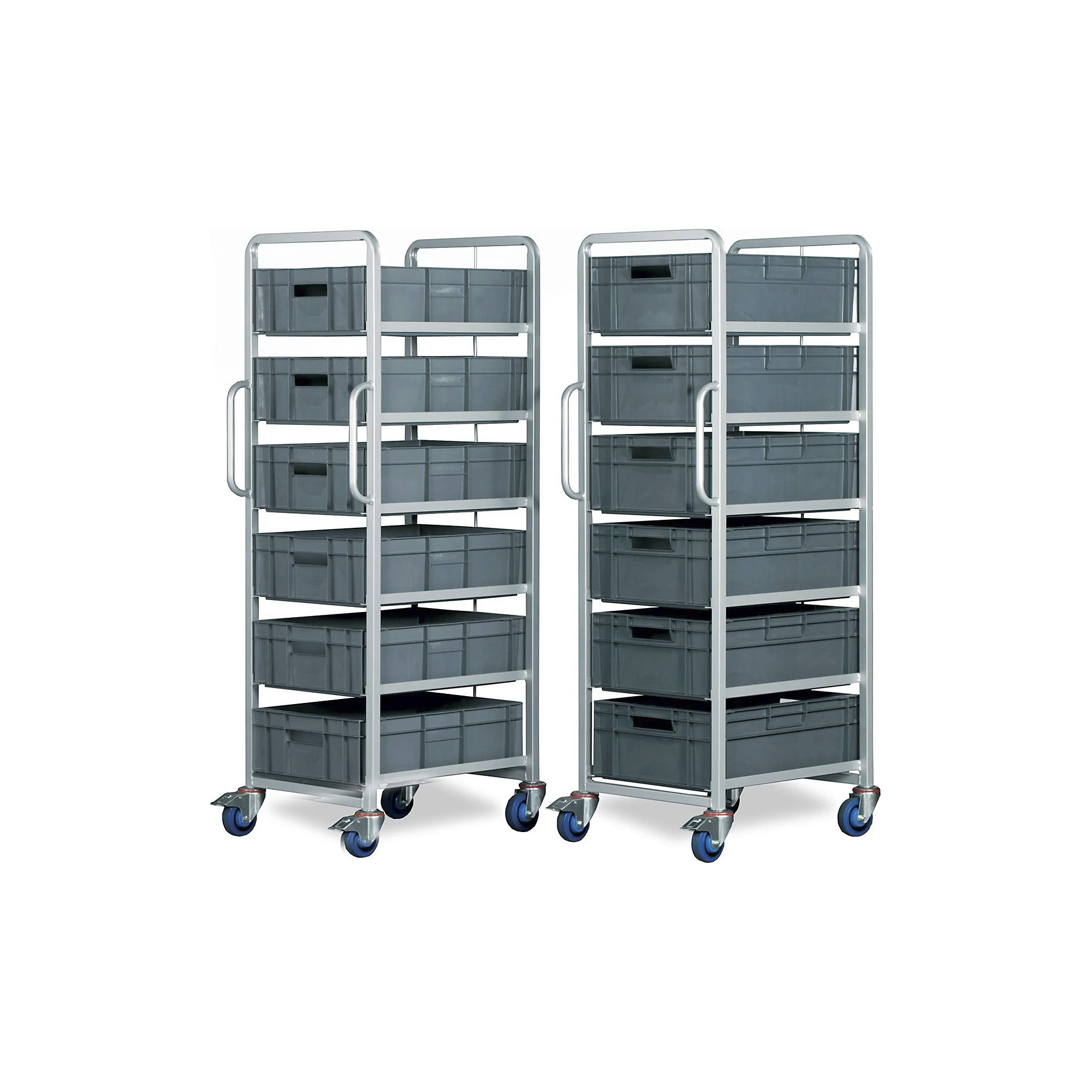 6 Tier Euro Container Trolley | 200mm High Containers | BiGDUG