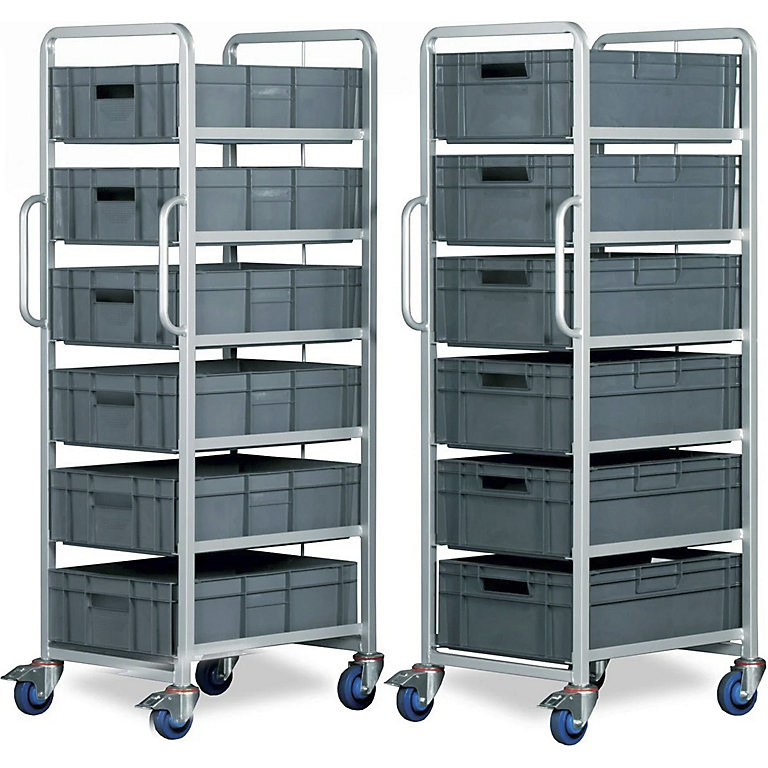 6 Tier Euro Container Trolley | 200mm High Containers | BiGDUG