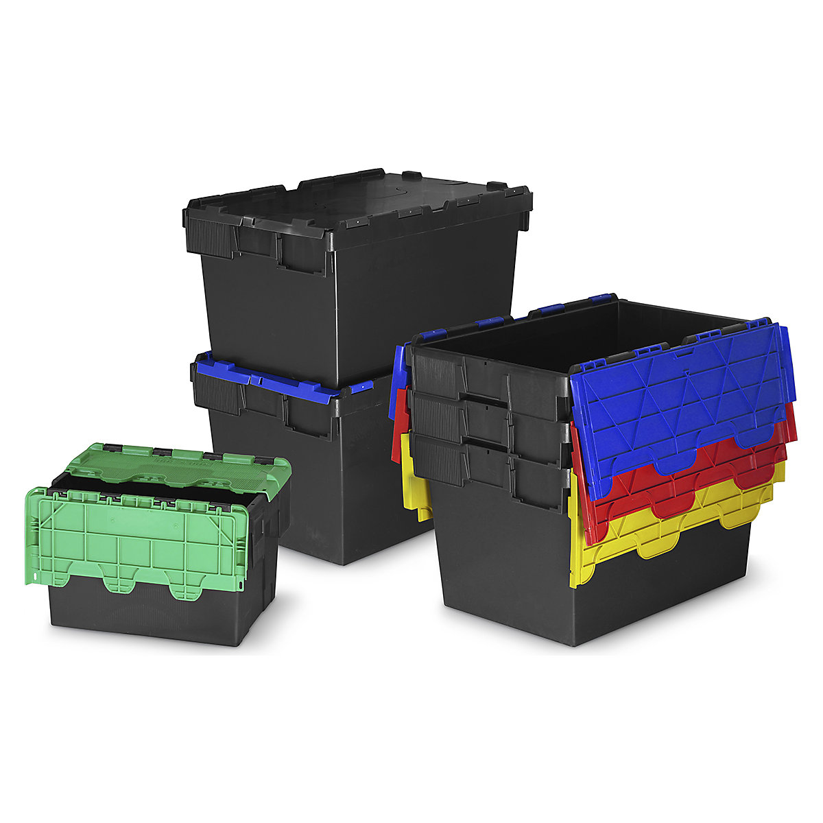 Attached Lid Containers | Plastic Containers With Attached Lid | BiGDUG