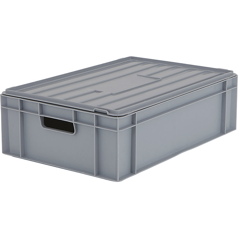 BiGDUG Euro Stacking Box with Hinged Lid | 180h x 400w x 600d mm | 30 ...